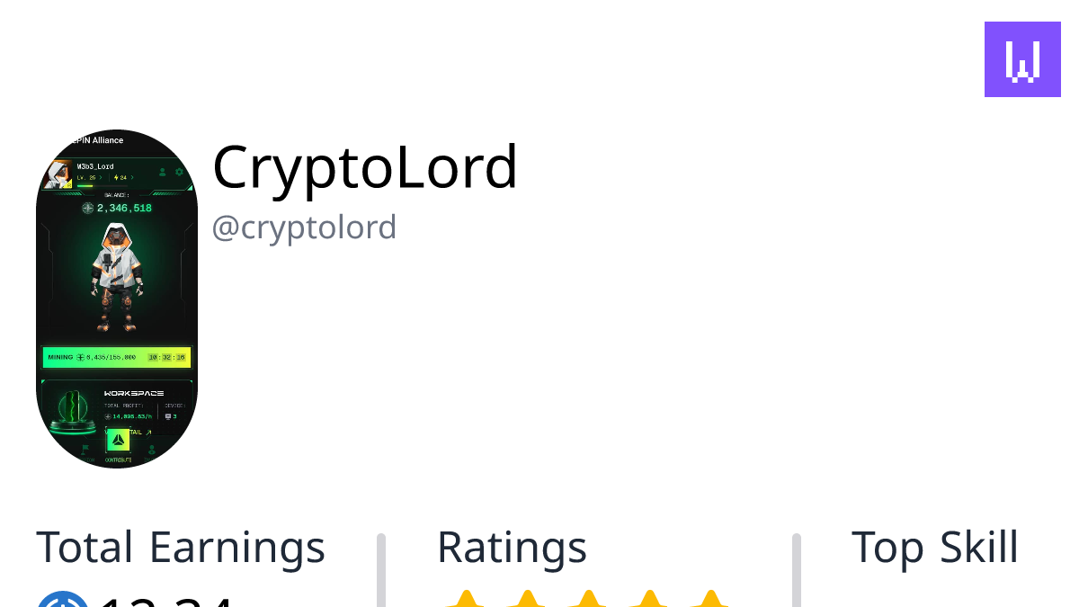 CryptoLord | Gibwork